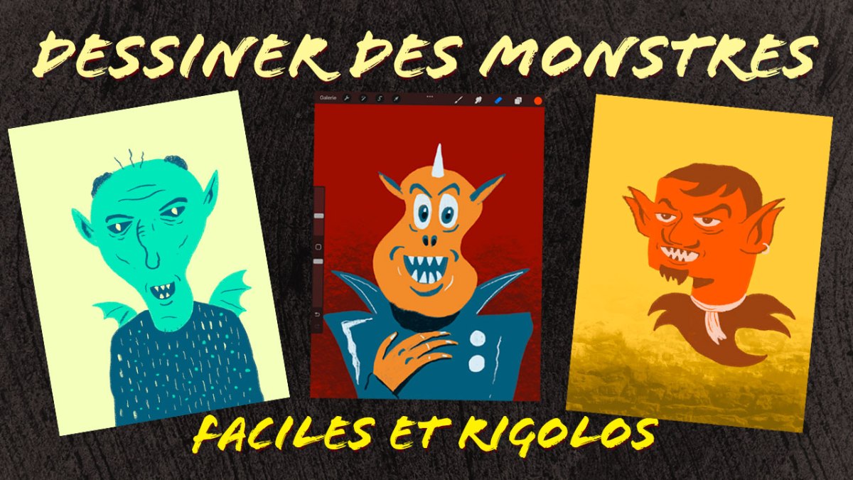 Dessiner des monstres amusants facilement avec Procreate – Imagier